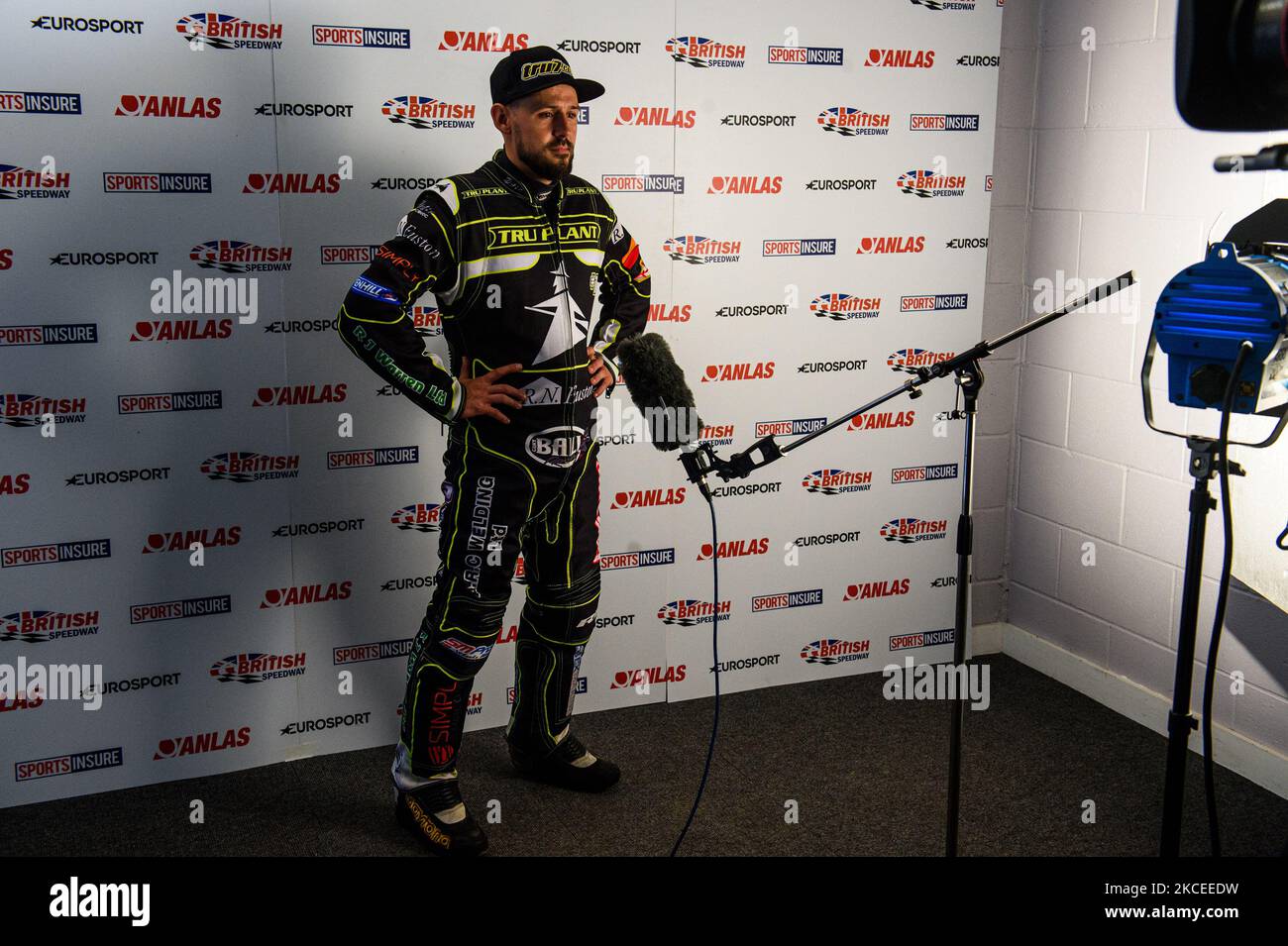 Danny King gives a TV Interview Discovery Networks Eurosport Speedway ...