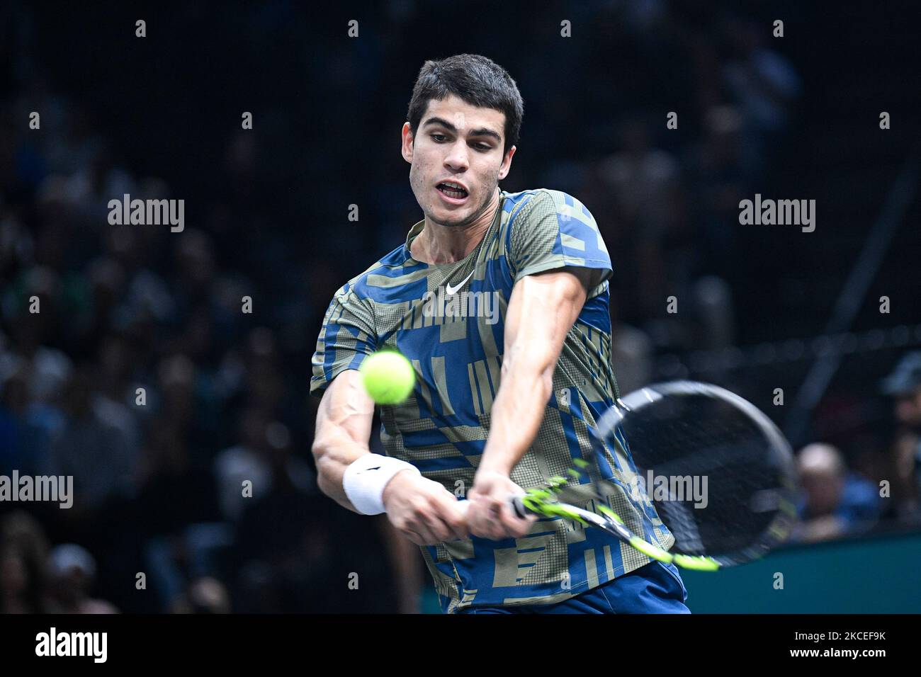 Carlos Alcaraz Garfia of Spain during the Rolex Paris Masters, ATP ...
