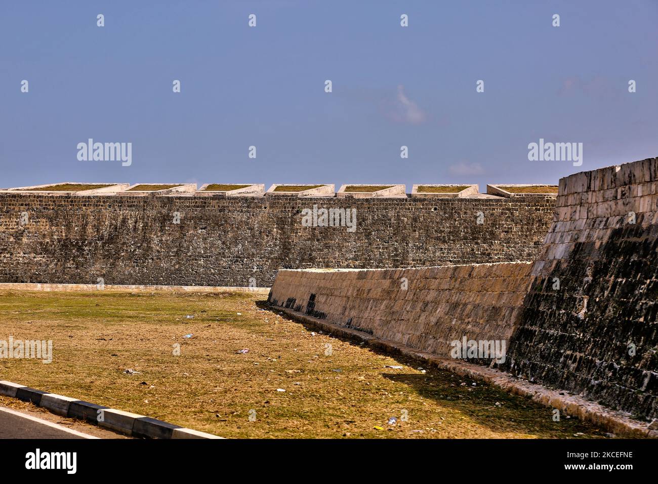 Jaffna Fort in Jaffna, Sri Lanka. Jaffna Fort was built by the ...
