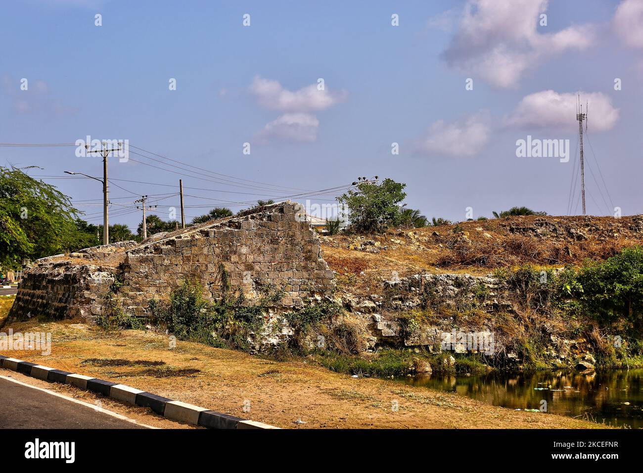 Jaffna Fort in Jaffna, Sri Lanka. Jaffna Fort was built by the ...