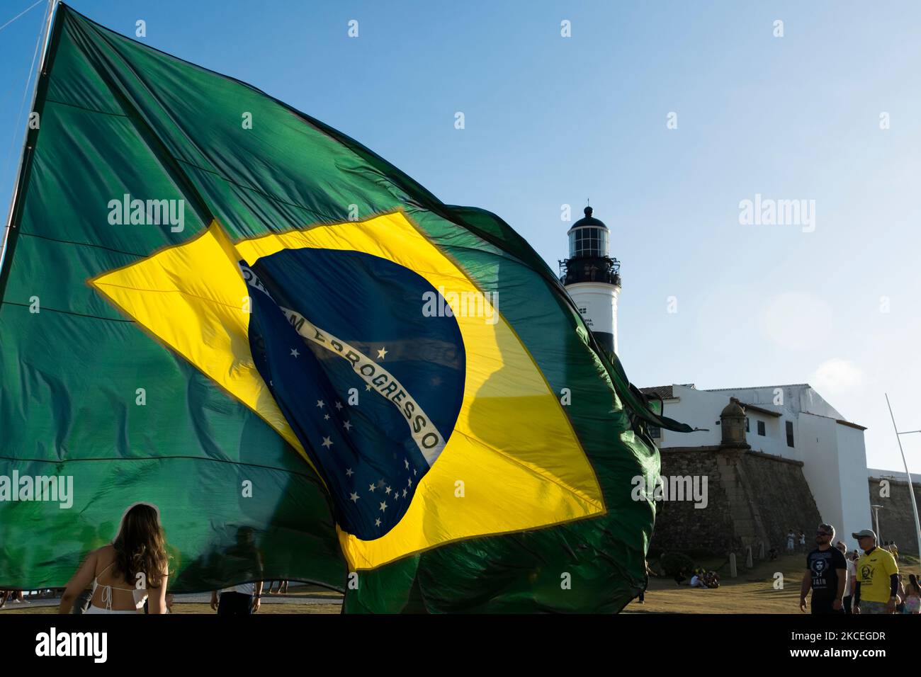 Salvador, Bahia, Brazil - October 22, 2022: Supporters of the President ...