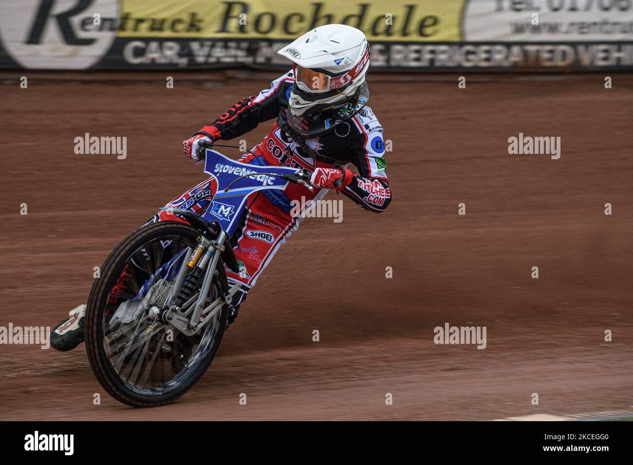 MANCHESTER, UK. MAY 13TH. Harry McGurk in action during the Belle Vue ...