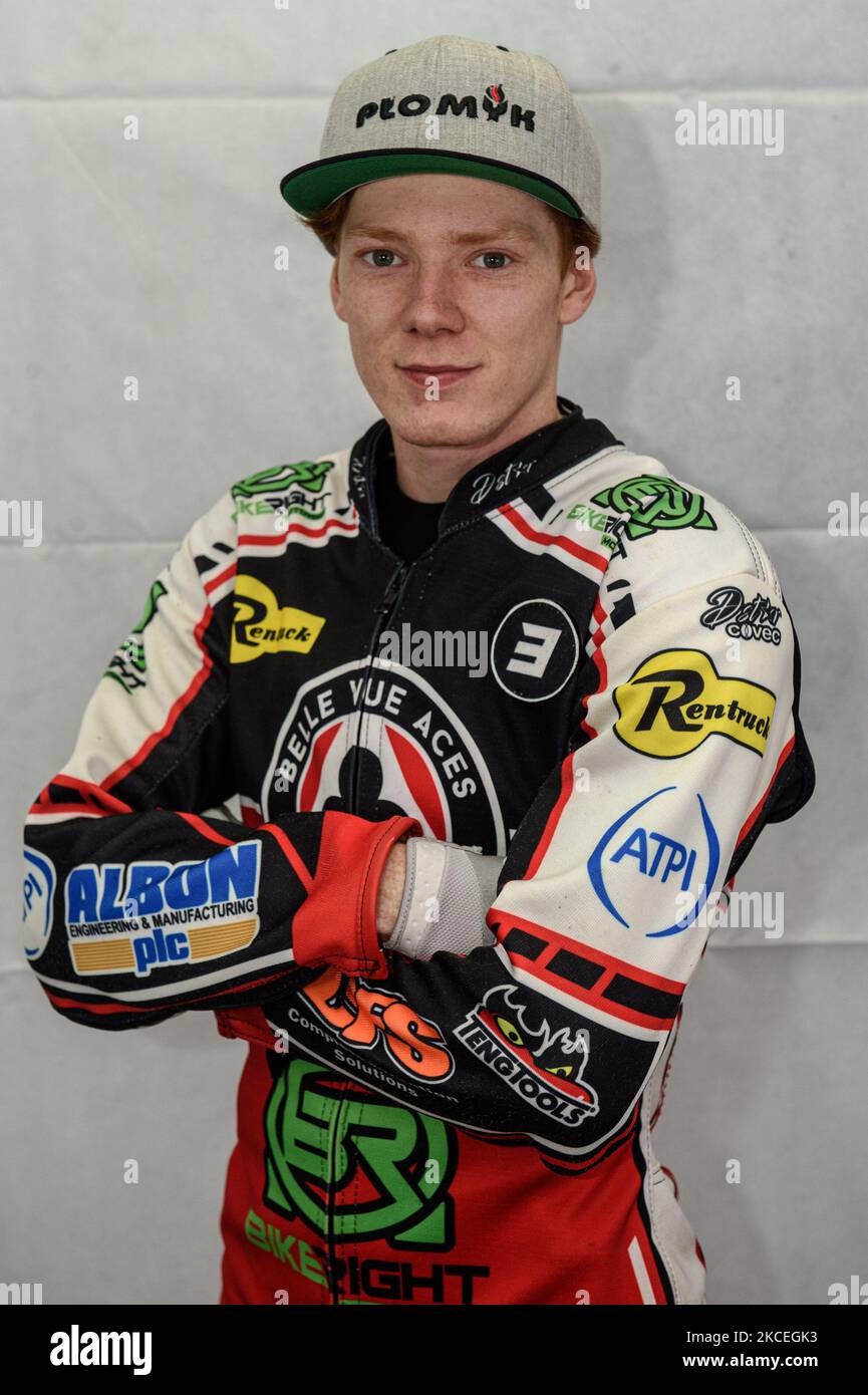 Dan Bewley - Belle Vue Aces during the Belle Vue Aces Media Day at the ...