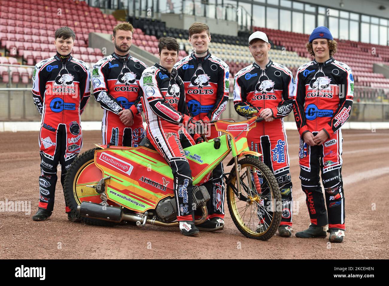 Belle Vue Colts L to R Sam McGurk, Benji Compton, Ben Woodhull, Connor ...