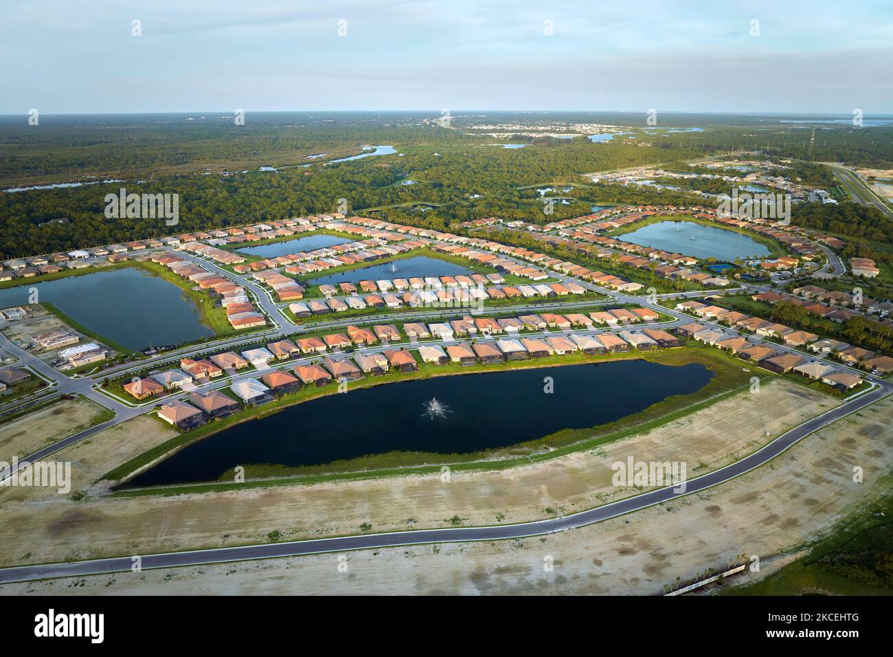 Ground prepared for building of new residential houses in Florida ...