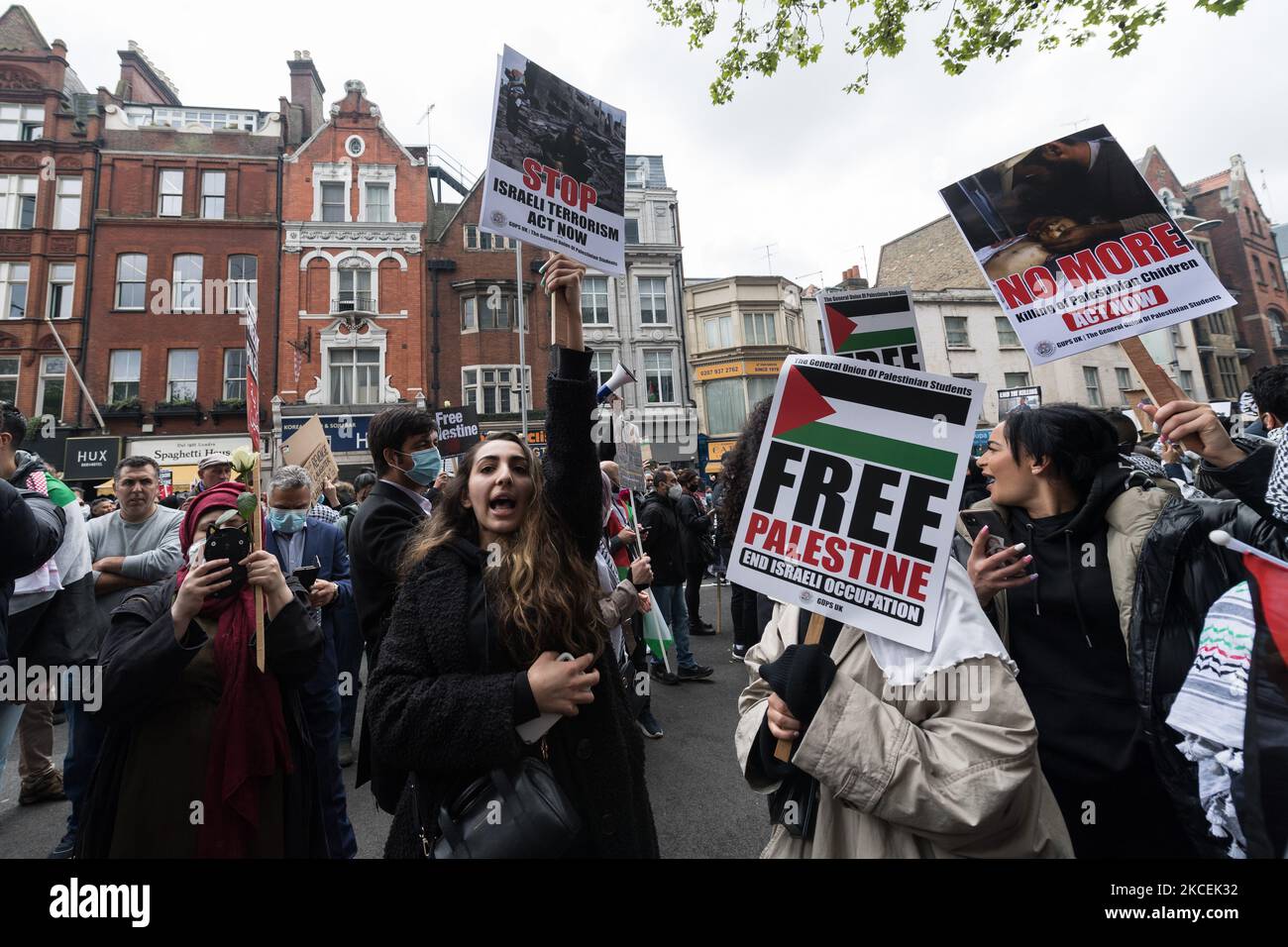 LONDON, UNITED KINGDOM - MAY 15, 2021: Thousands of demonstrators ...