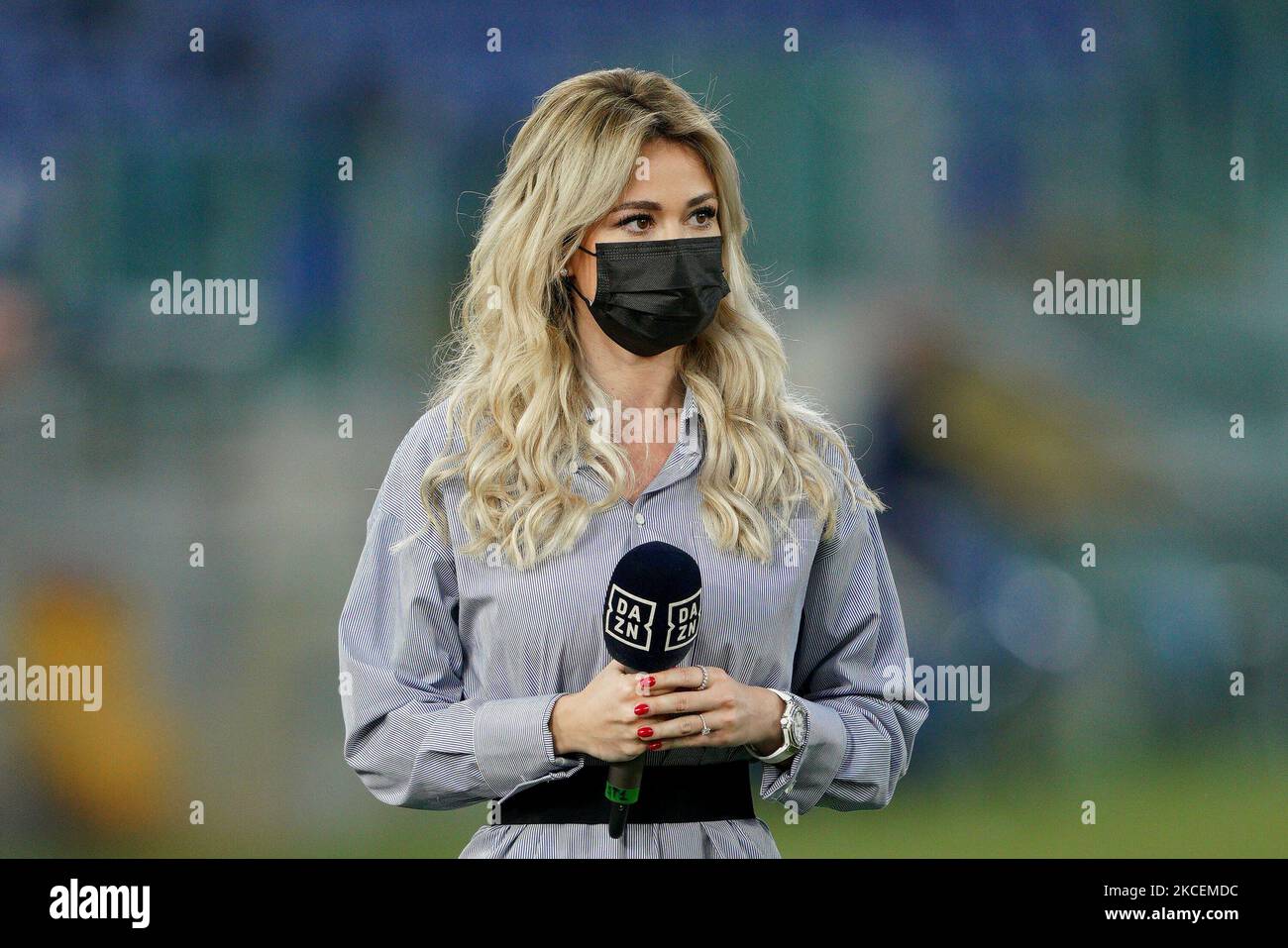 Diletta Leotta, TV Presenter for Dazn TV looks on prior the Serie A ...