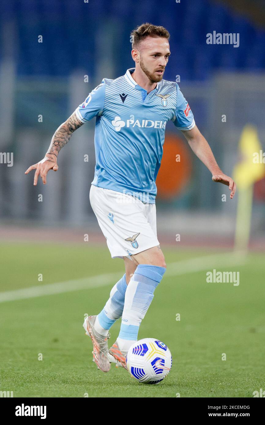 Manuel Lazzari of SS Lazio during the Serie A match between AS Roma and ...