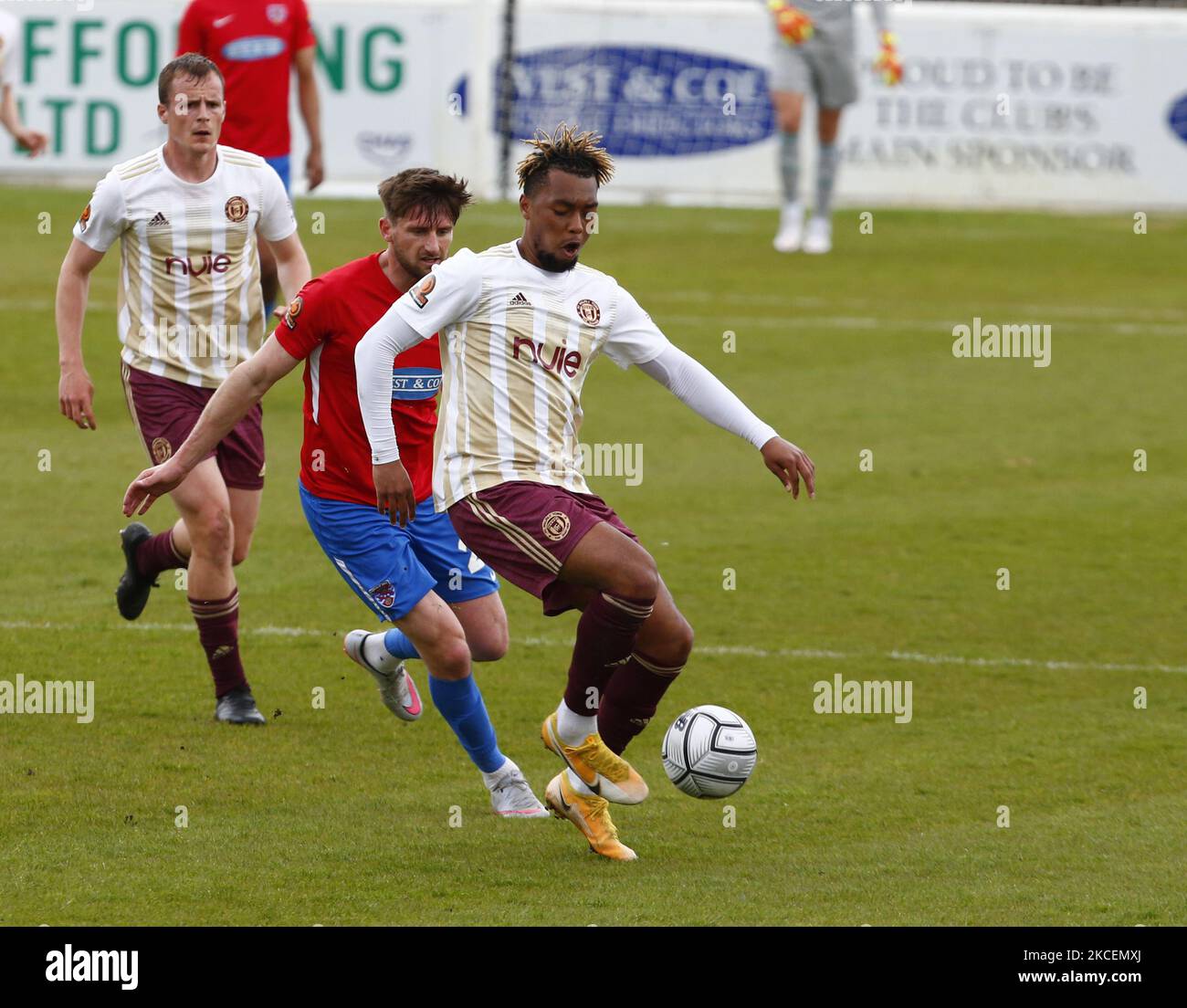 Tahvon Campbell of FC Halifax Town (on loan from Cheltenham Town ...