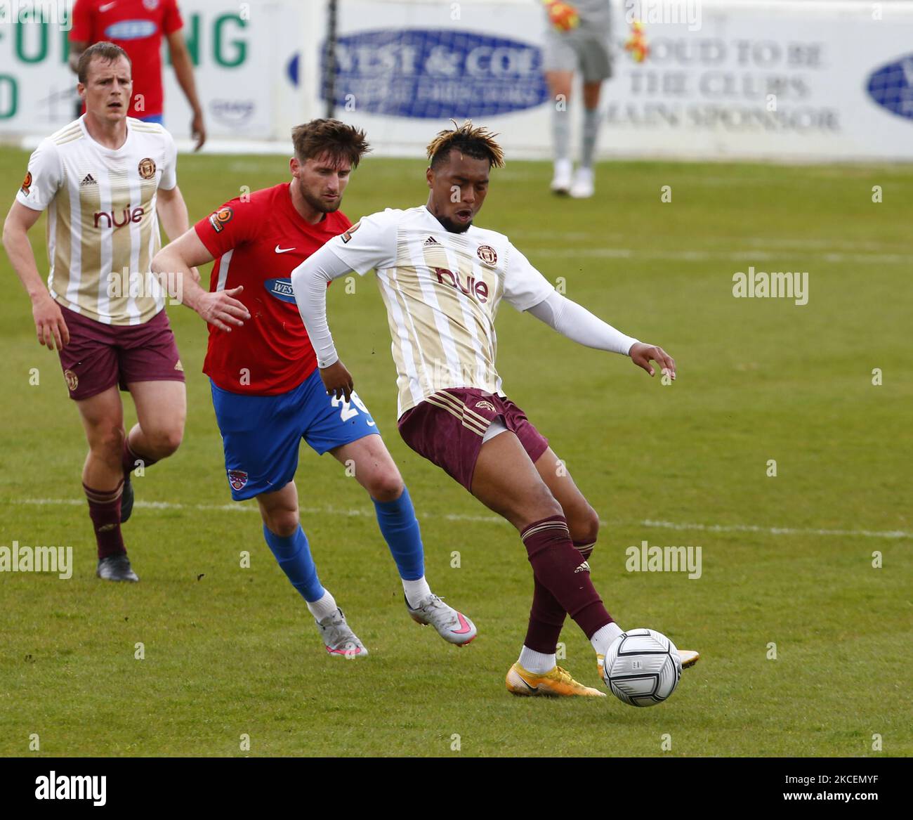 Tahvon Campbell of FC Halifax Town (on loan from Cheltenham Town ...