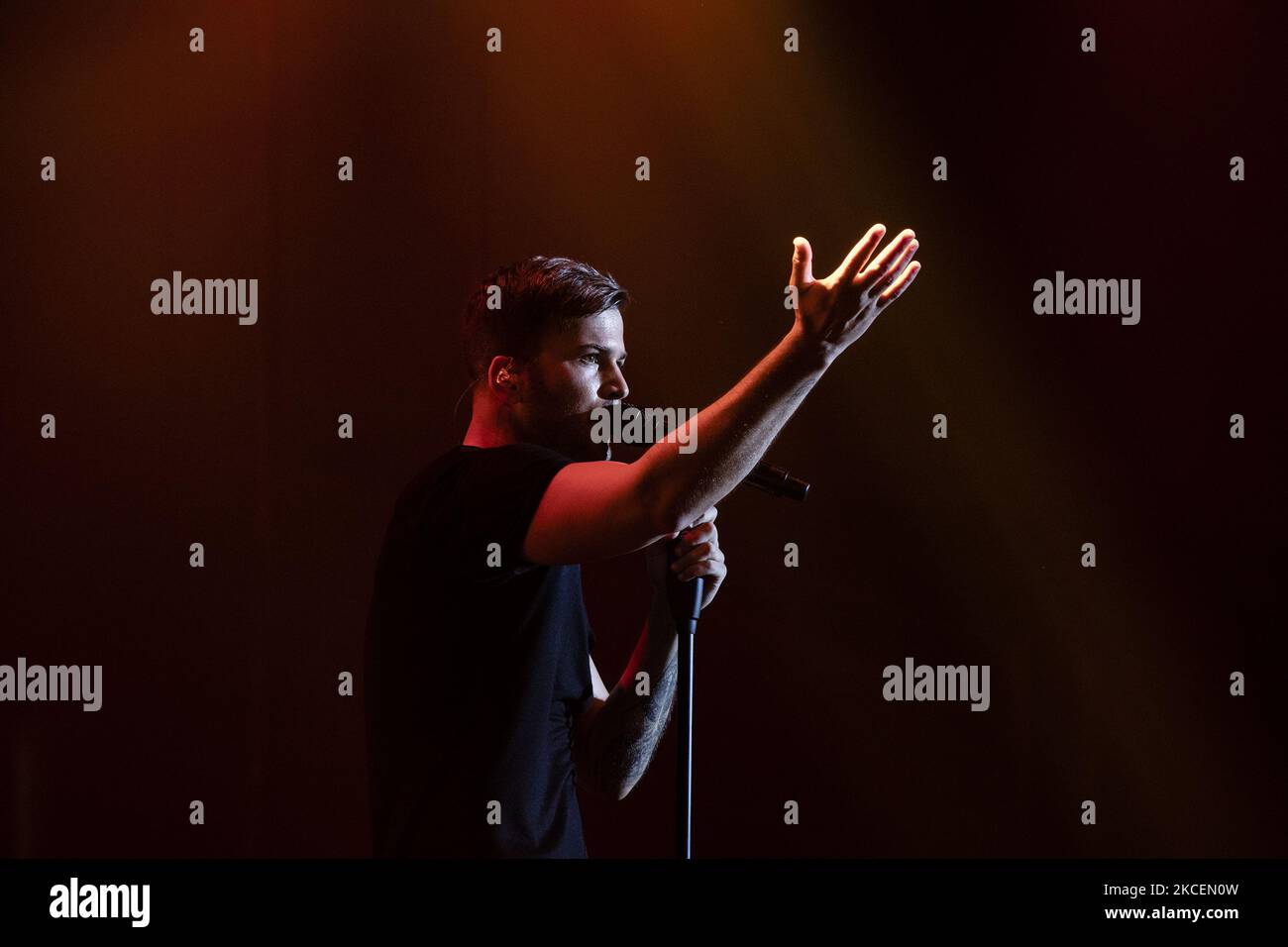 Portuguese singer David Carreira in concert at the super bock arena ...