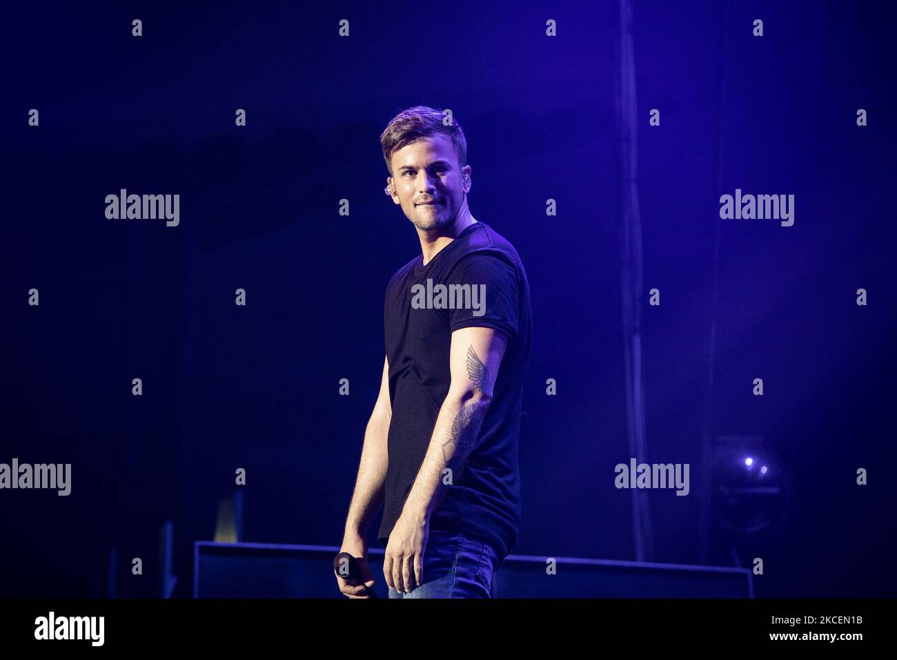 Portuguese singer David Carreira in concert at the super bock arena ...
