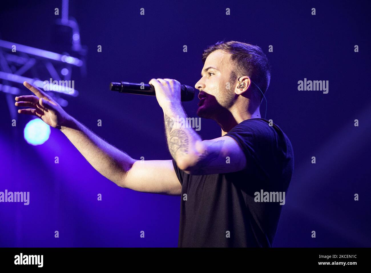 Portuguese singer David Carreira in concert at the super bock arena ...