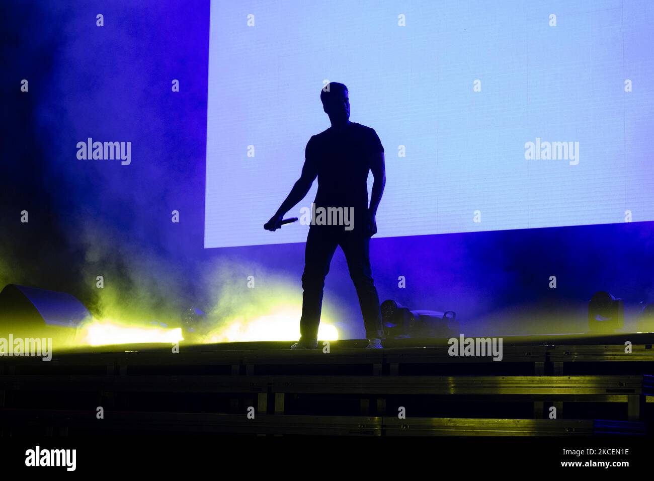 Portuguese singer David Carreira in concert at the super bock arena ...