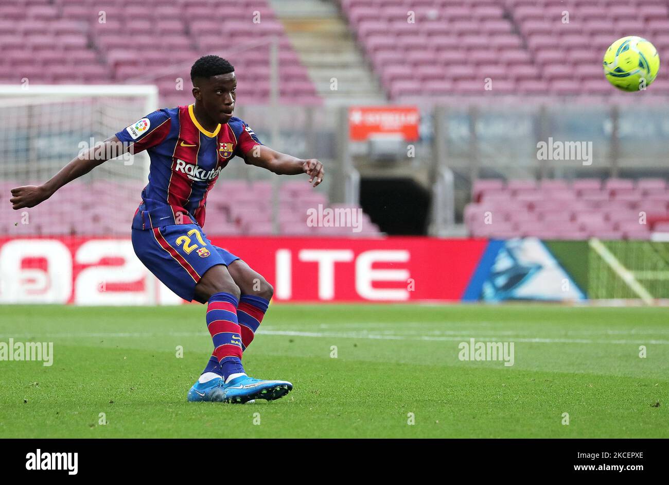 Iliax Moriba during the match between FC Barcelona and Real Club Celta ...
