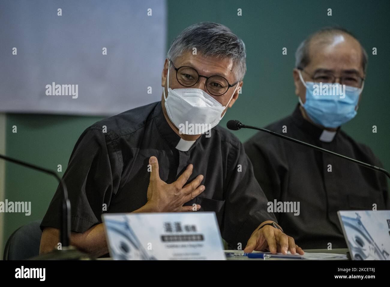 New Vatican Appointee as Hong Kong's Bishop Stephen Chow, speaks during ...