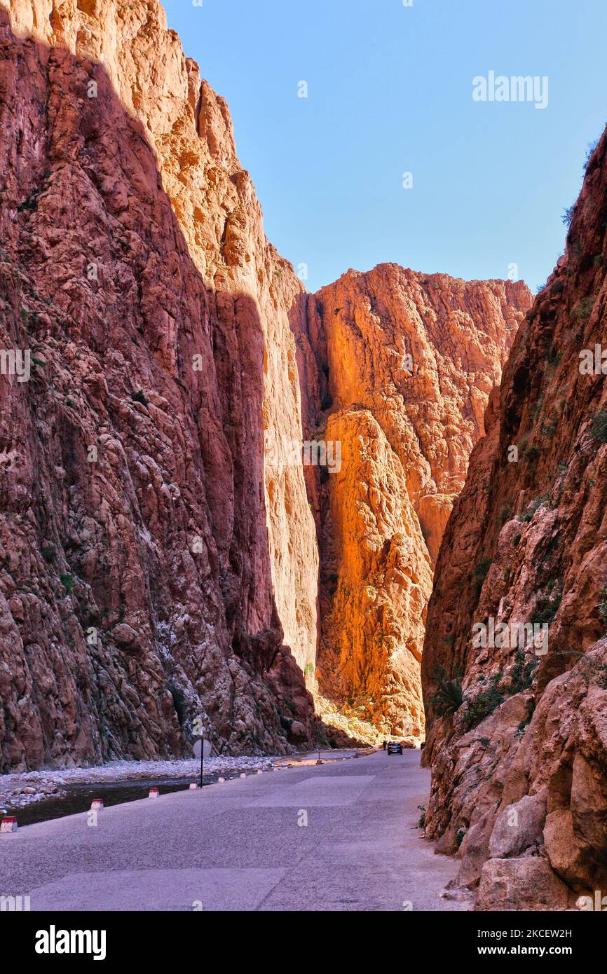 Todra Gorge located in the High Atlas Mountains near the town of ...