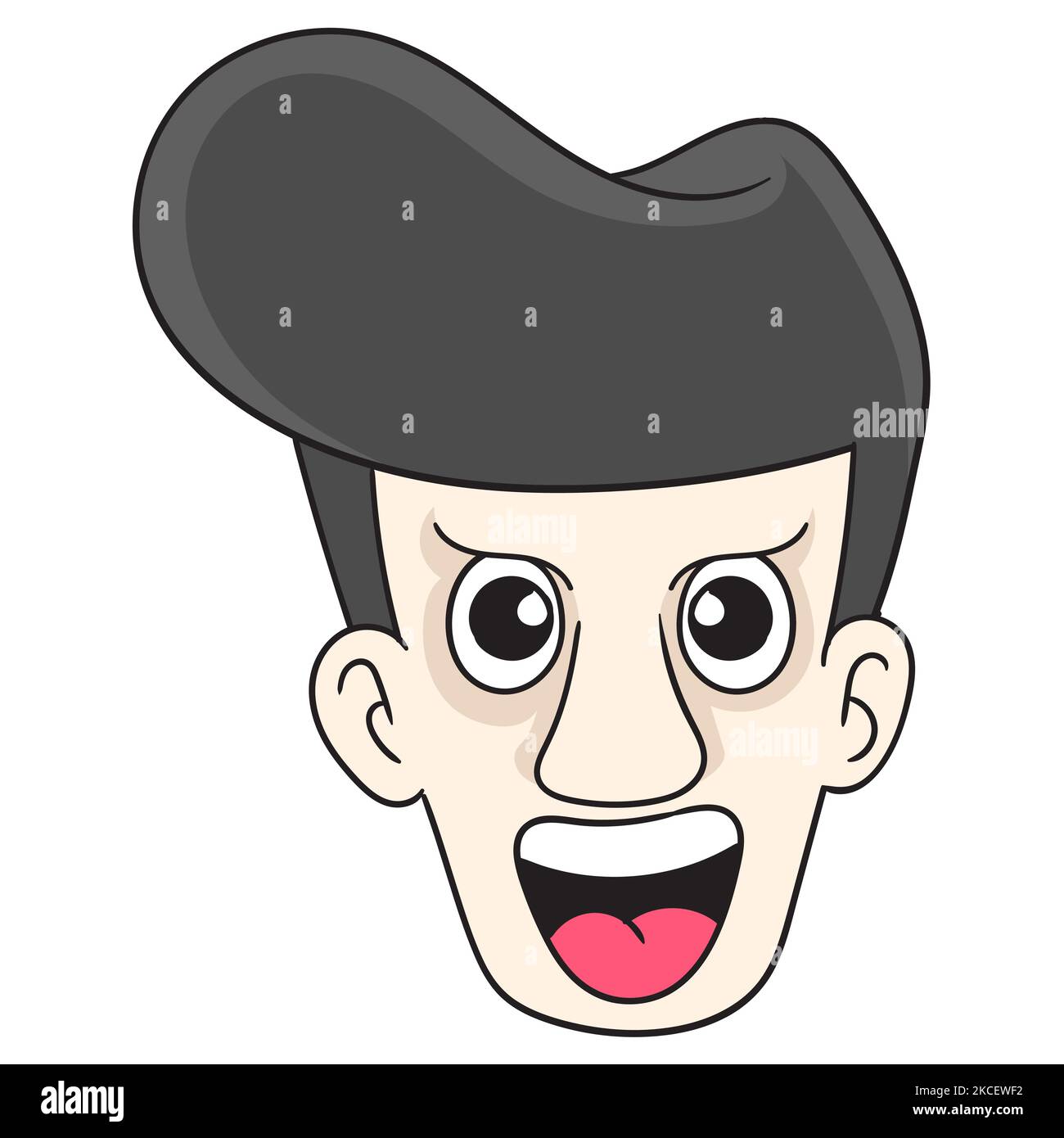 illustration of a man head being angry with emotion Stock Vector Image ...