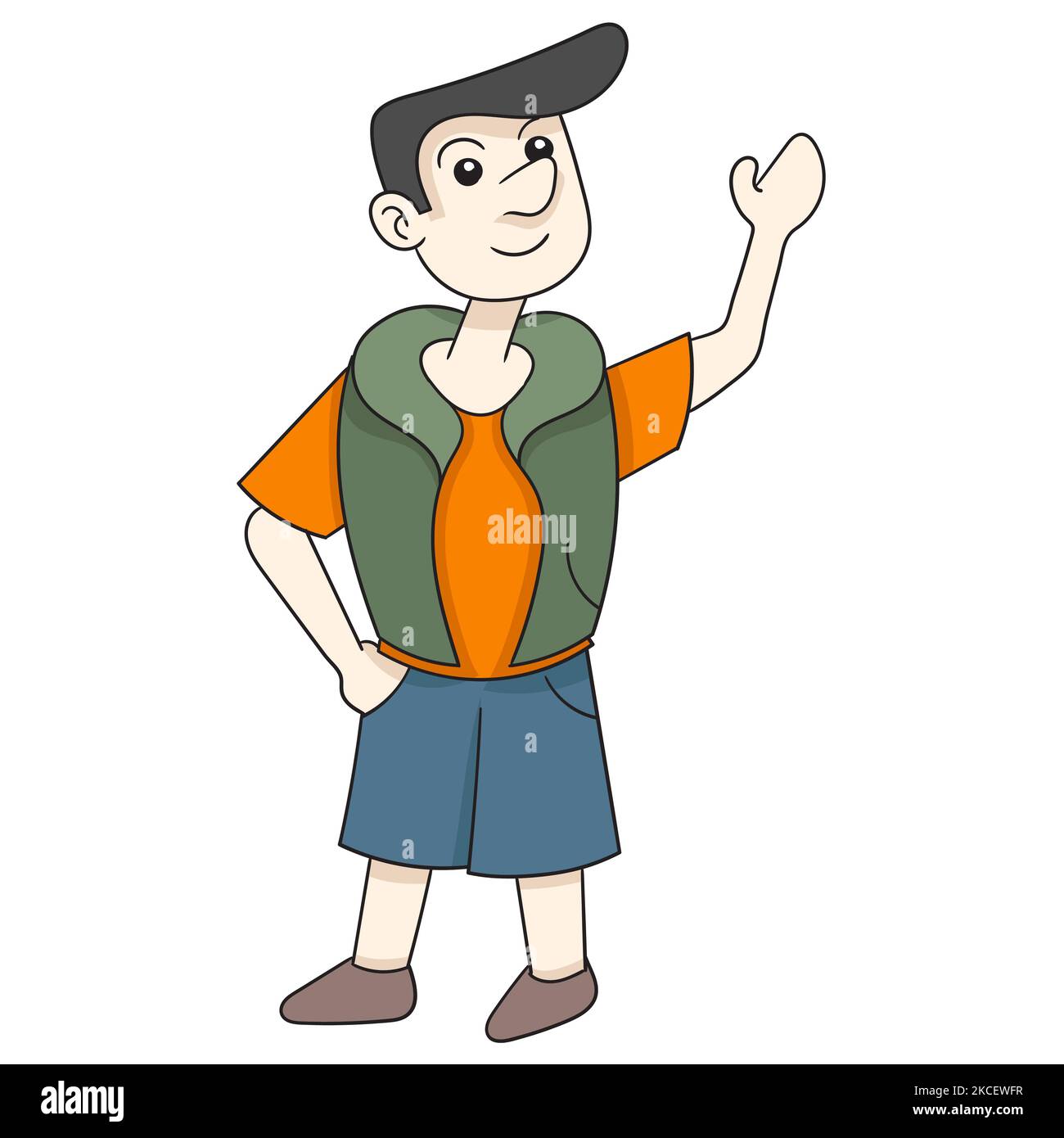 Cartoon man explaining hi-res stock photography and images - Alamy