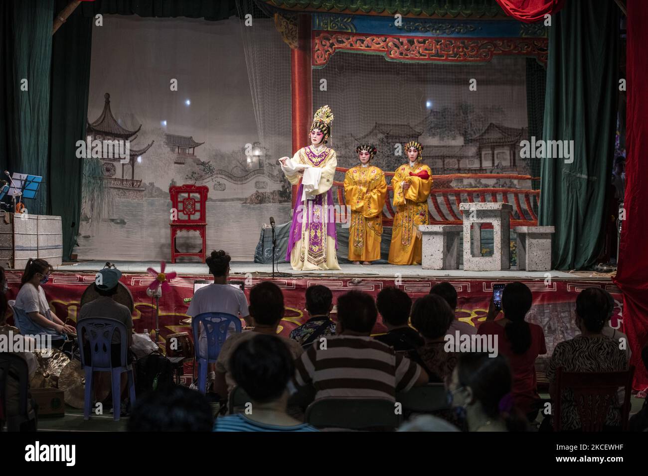 Cantonese Opera Singers Preforming during a Cantonese Opera show, in ...