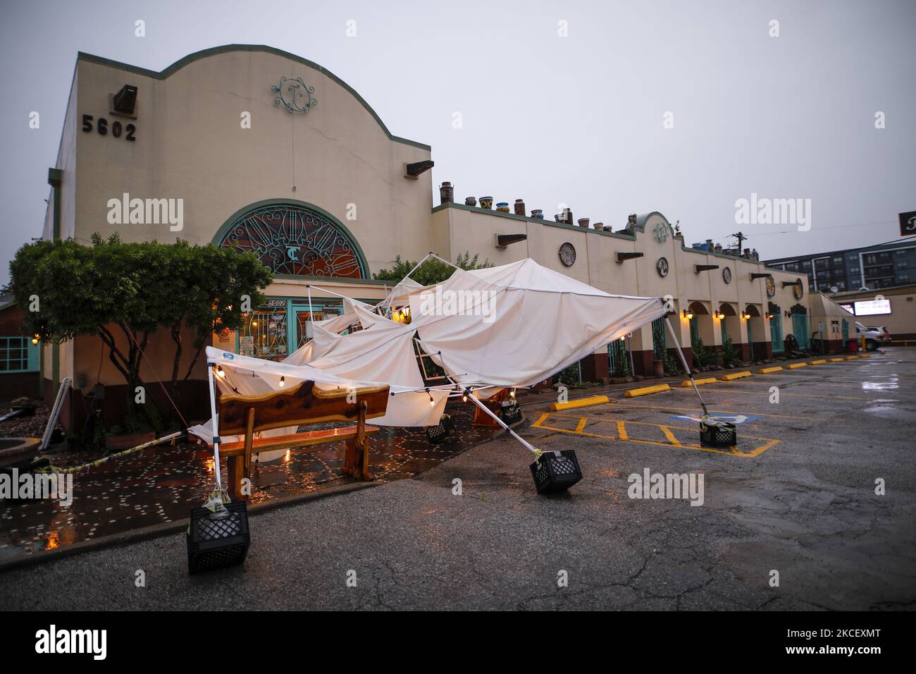 Wind damage is seen around Houston from the severe weather that ...