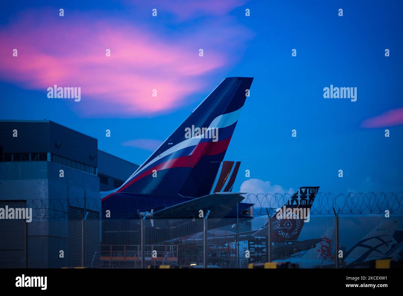Maintenance area of hong kong international airport hi-res stock ...