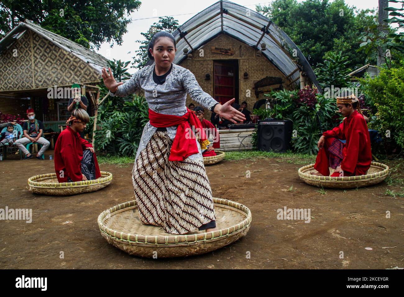 Pencak Silat fighters perform various moves on 20 May, 2021 at Lembang ...