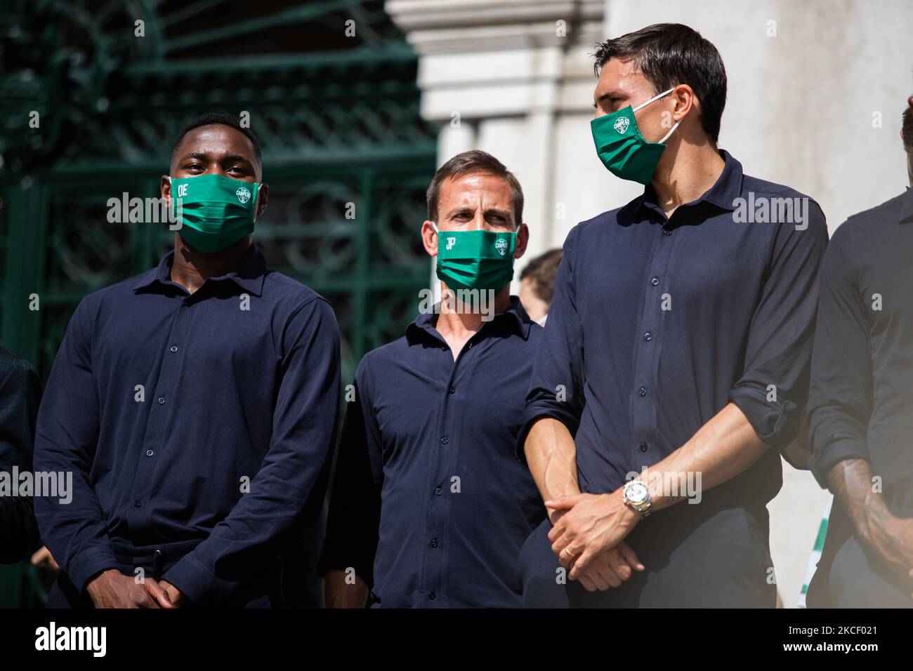 The Sporting CP football team was received at the Lisbon chamber after ...