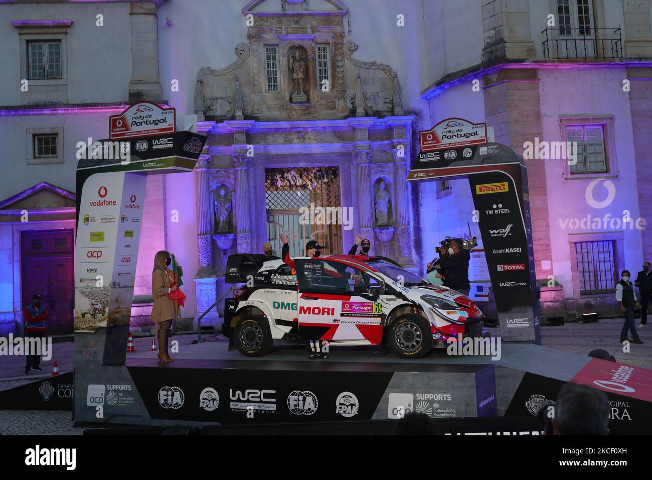 Kalle ROVANPERA (FIN) and Jonne HALTTUNEN (FIN) in TOYOTA Yaris WRC of ...