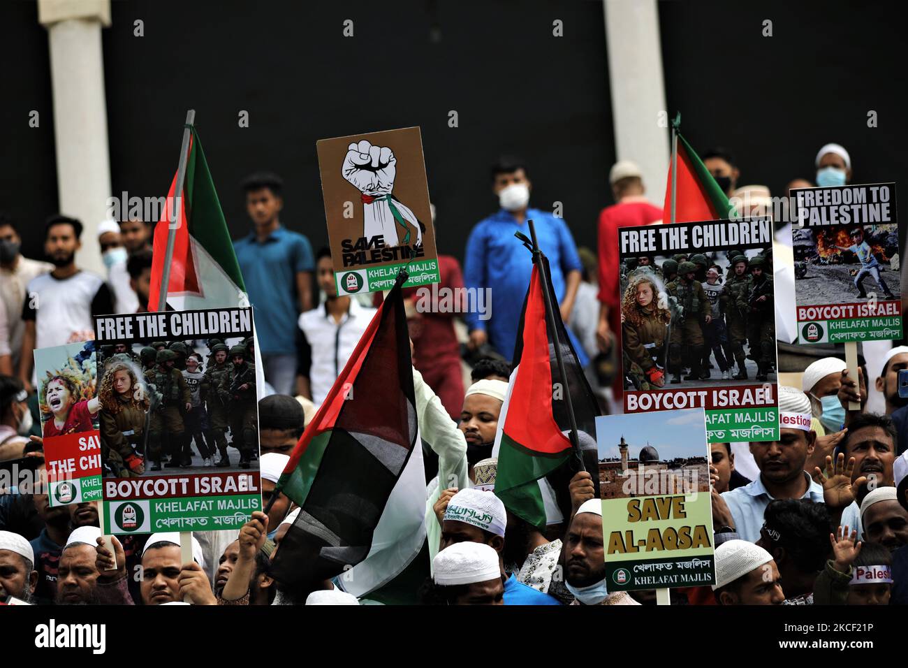 Bangladeshi Islamic political activists take part in a protest in ...