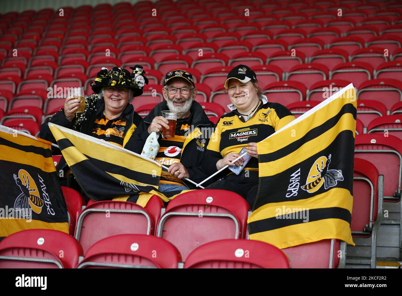 Wasps Fans during Premier Semi- Final match between Harlequins Women ...
