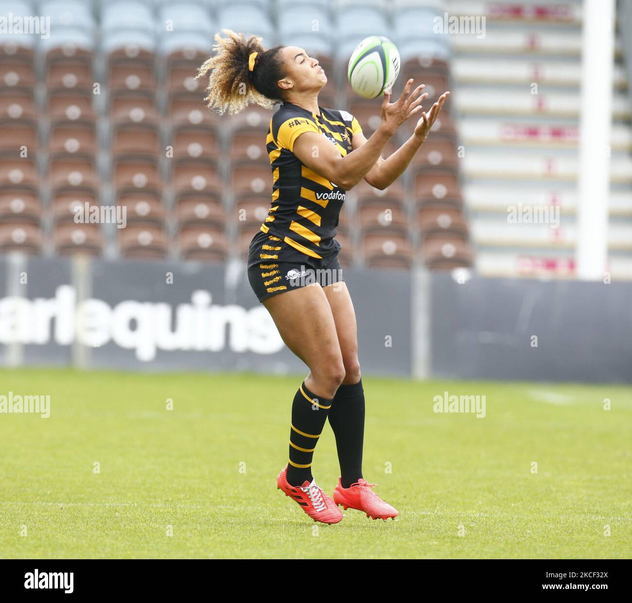 Celia Quansah of Wasps Ladies during Premier Semi- Final match between ...