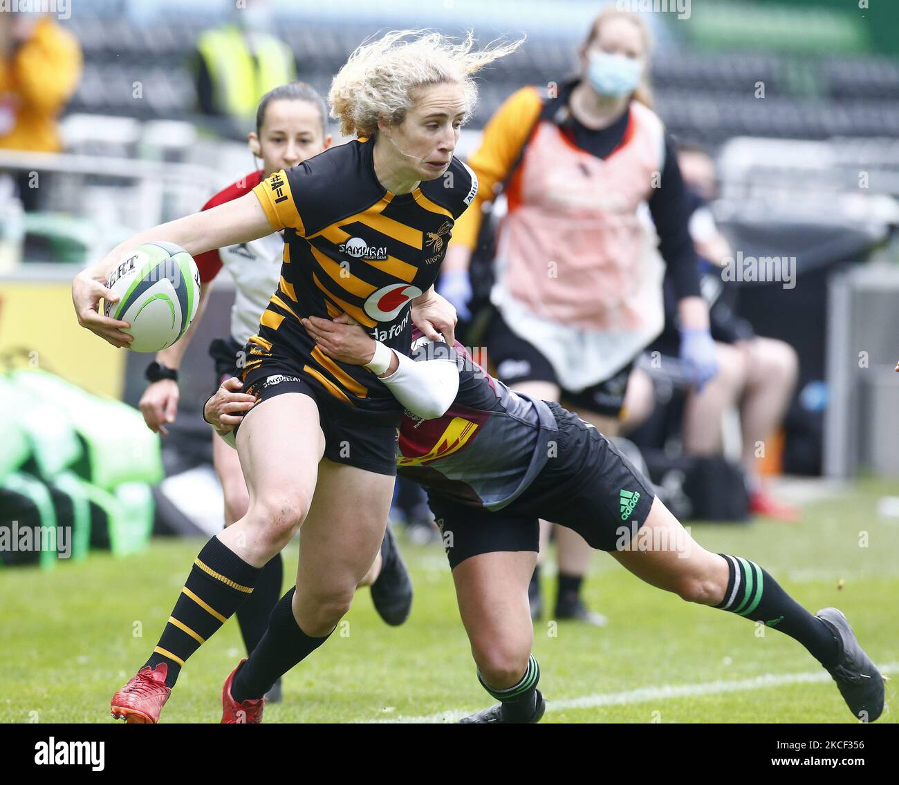 Abby Dow of Wasps Ladies during Premier Semi- Final match between ...