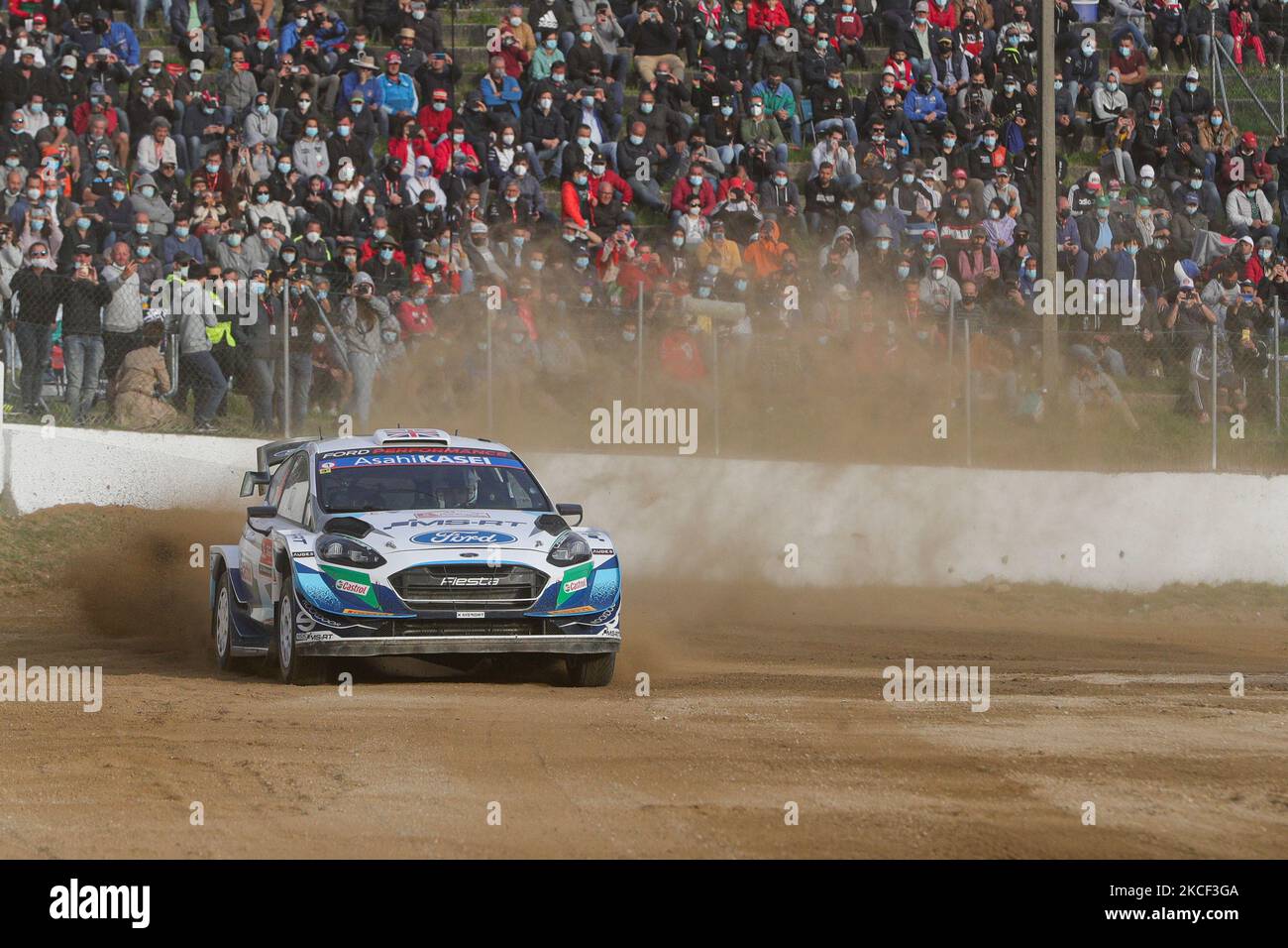 Gus GREENSMITH (GBR) and Chris PATTERSON (IRL) in FORD Fiesta WRC of M ...