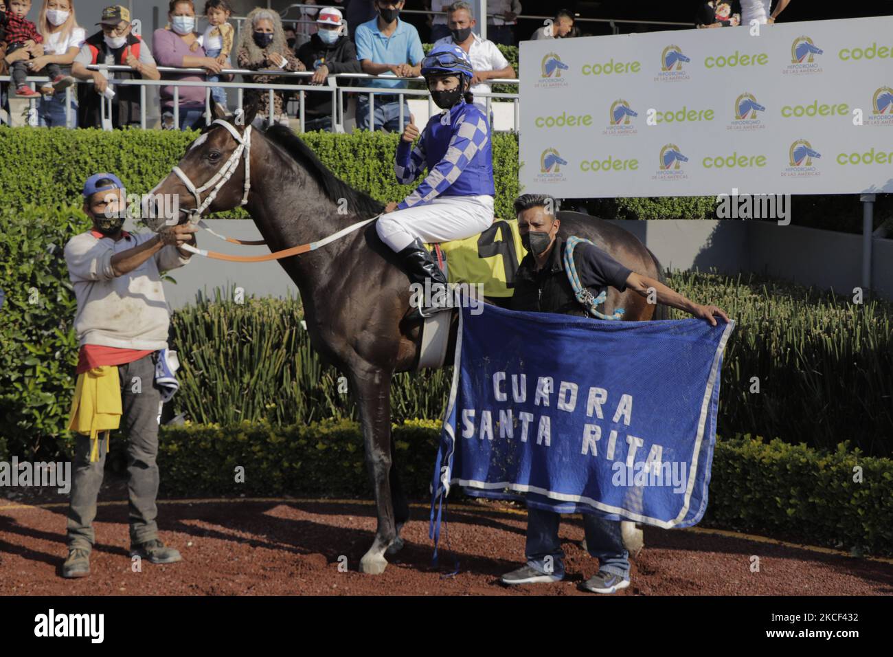 Jazmín Larios, jockey, winner of the First Women's Race at the ...