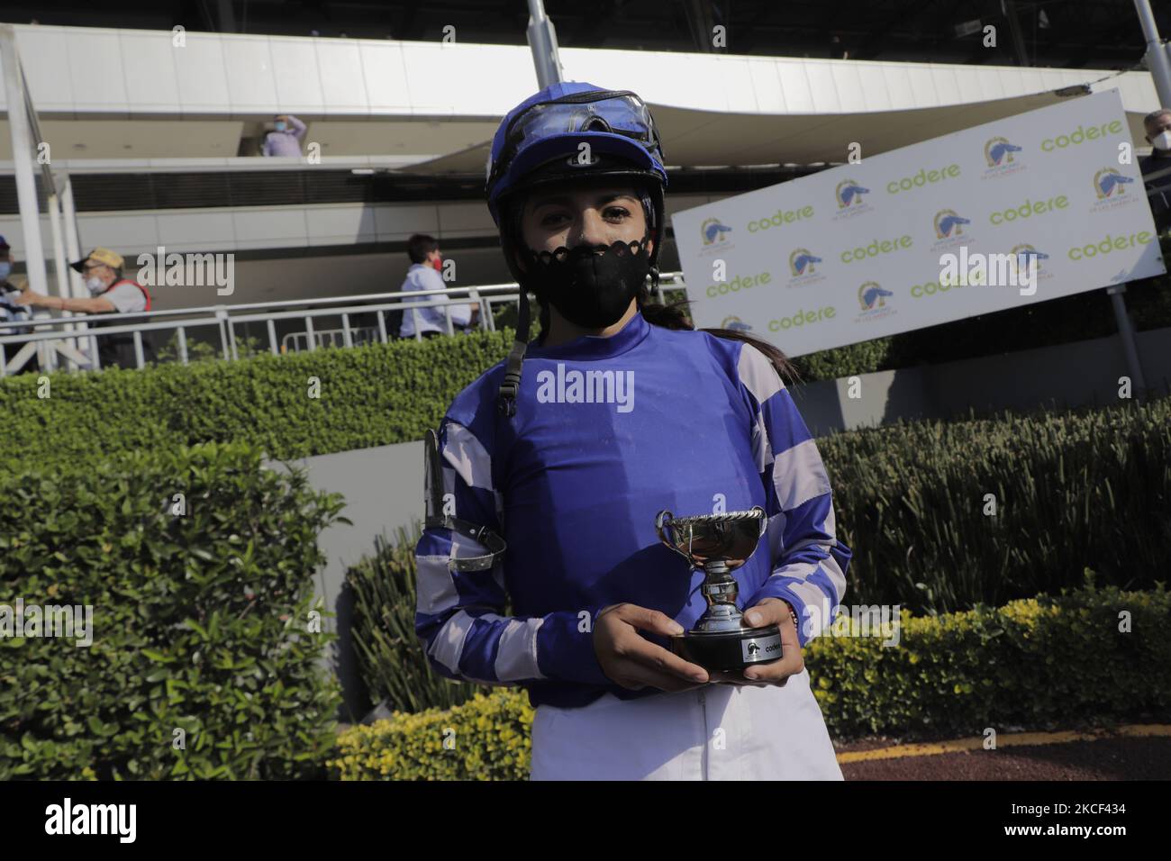 Jazmín Larios, jockey, winner of the First Women's Race at the ...