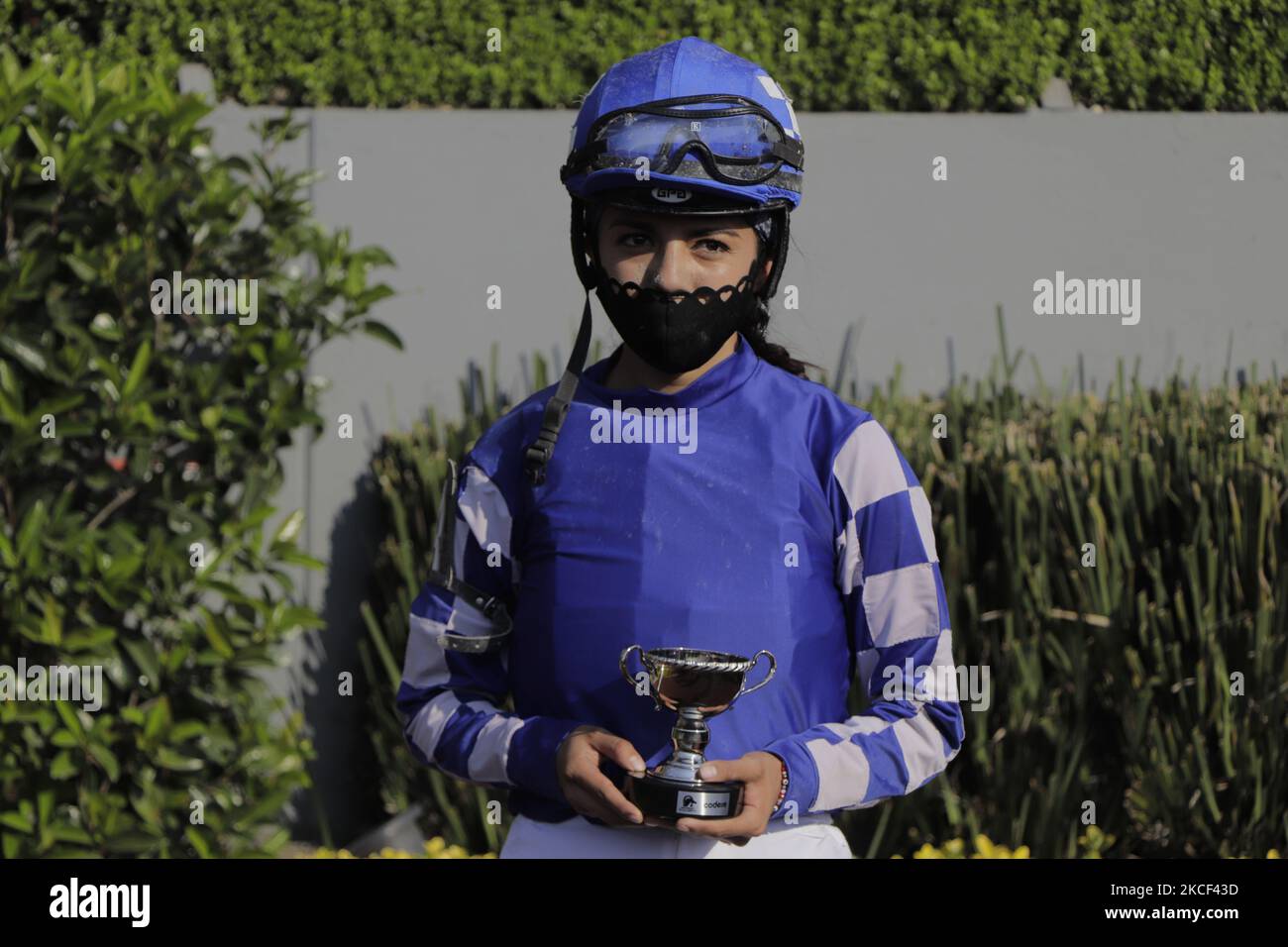 Jazmín Larios, jockey, winner of the First Women's Race at the ...