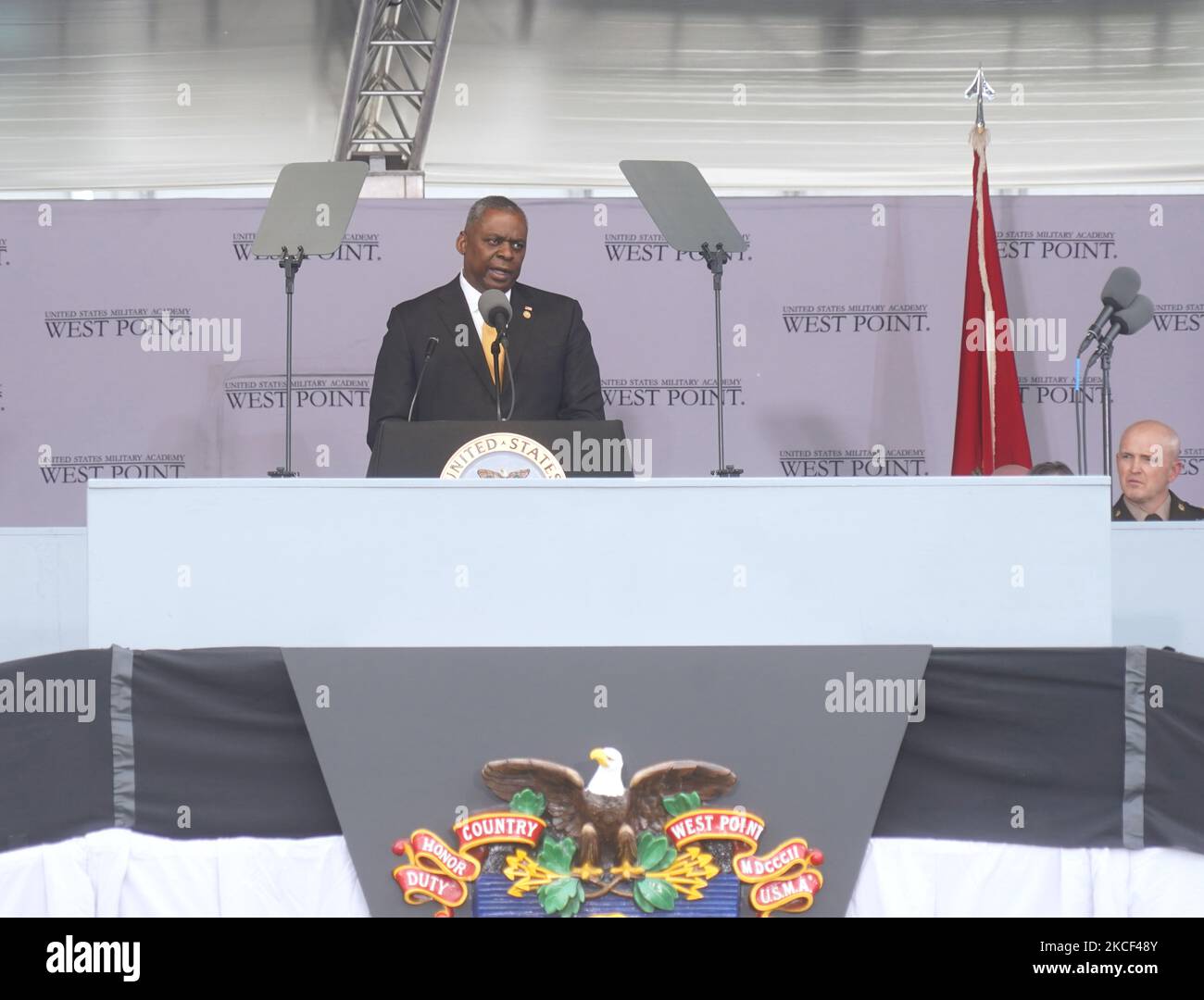 U.S. Defense Secretary Lloyd Austin spoke to about 1,000 West Point ...
