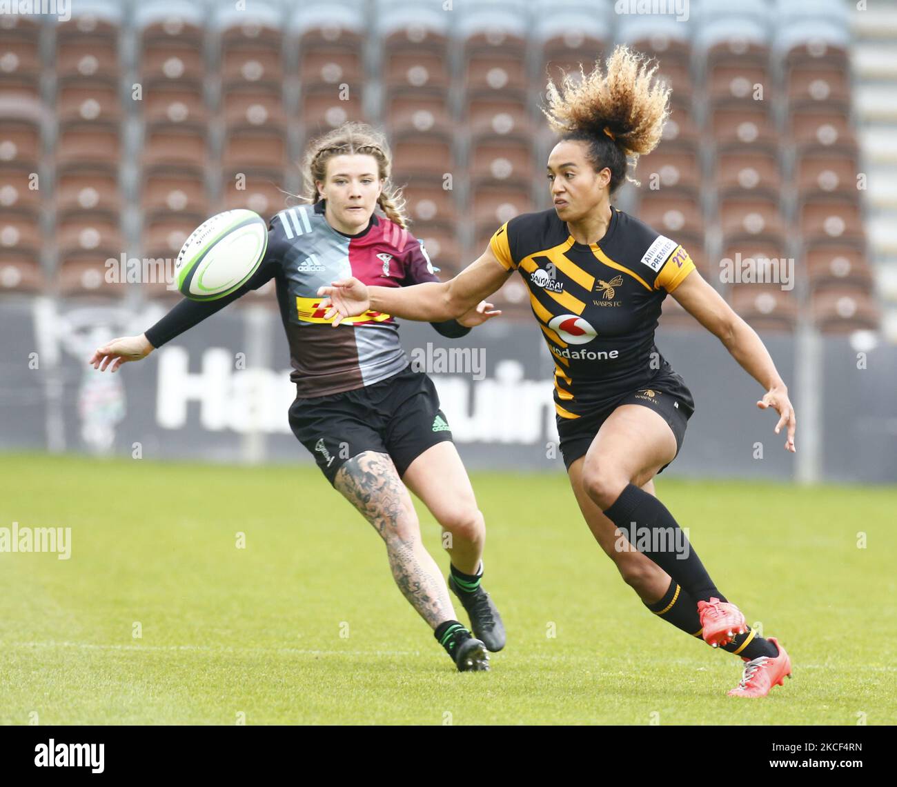 Celia Quansah of Wasps Ladies during Premier Semi- Final match between ...