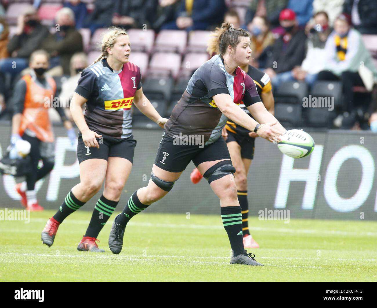 Sarah Beckett of Harlequins Women during Premier Semi- Final match ...