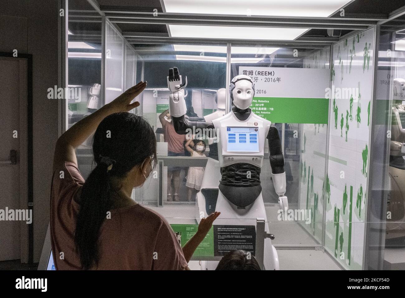 Visitors interacting with a Robot on display at the “Robots, The 500 ...