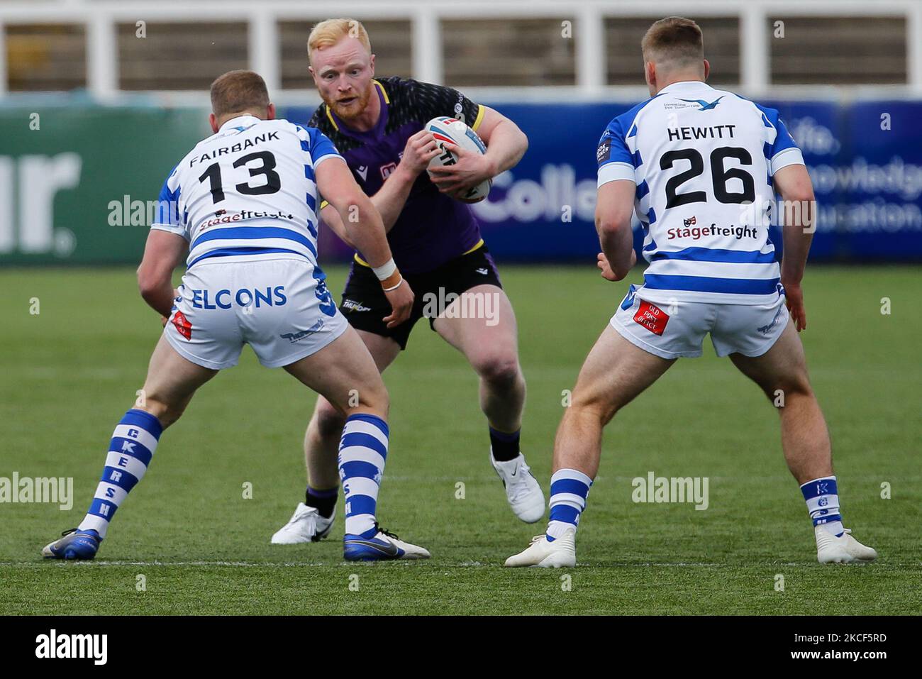 Liam McAvoy of Newcastle Thunder in action during the BETFRED ...