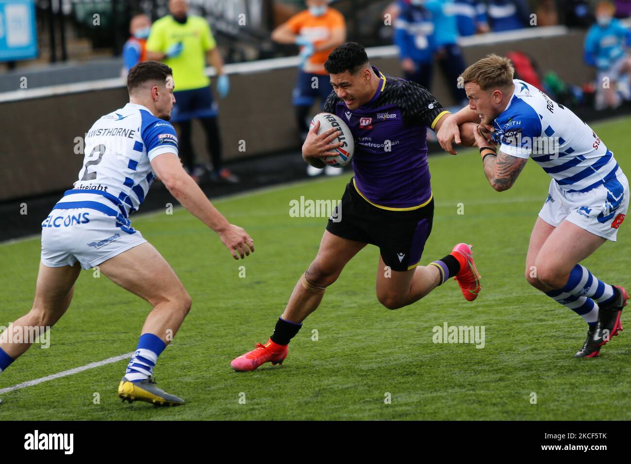 Matty Wright of Newcastle Thunder in action during the BETFRED ...