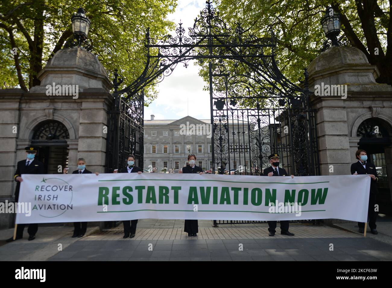 Pilots’ group 'Recover Irish Aviation' demonstrating outside Leinster ...