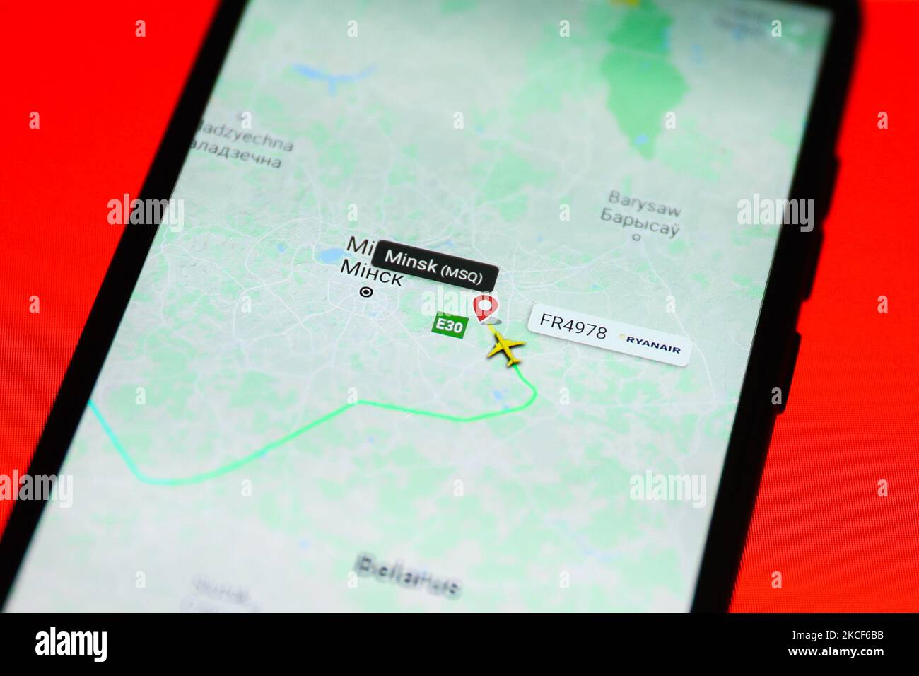 Flight history for Ryanair flight FR4978 shown on Flightradar24 website ...