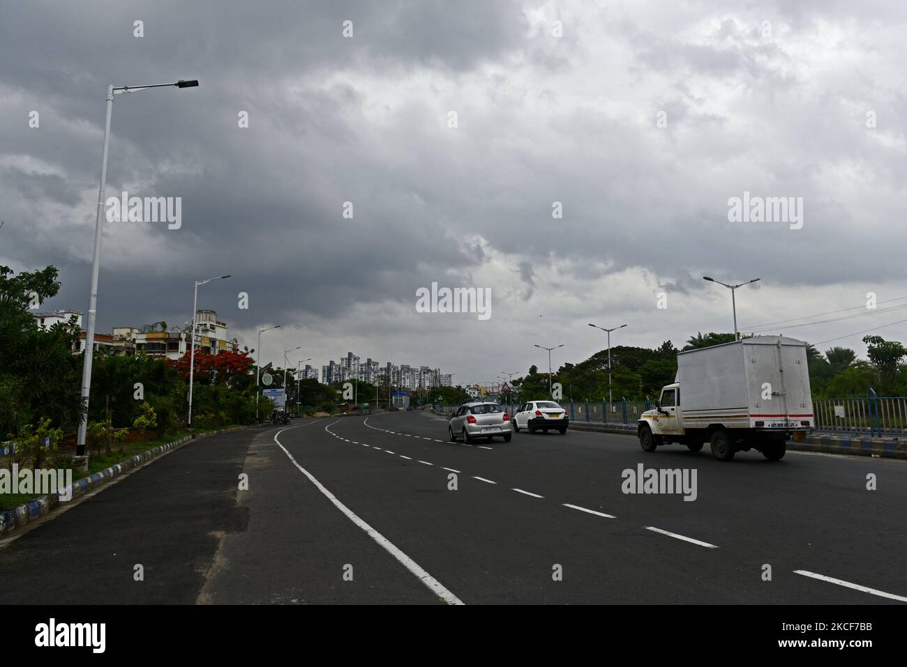 Dark clouds formation can be before the cyclone Yaas hits the city in ...