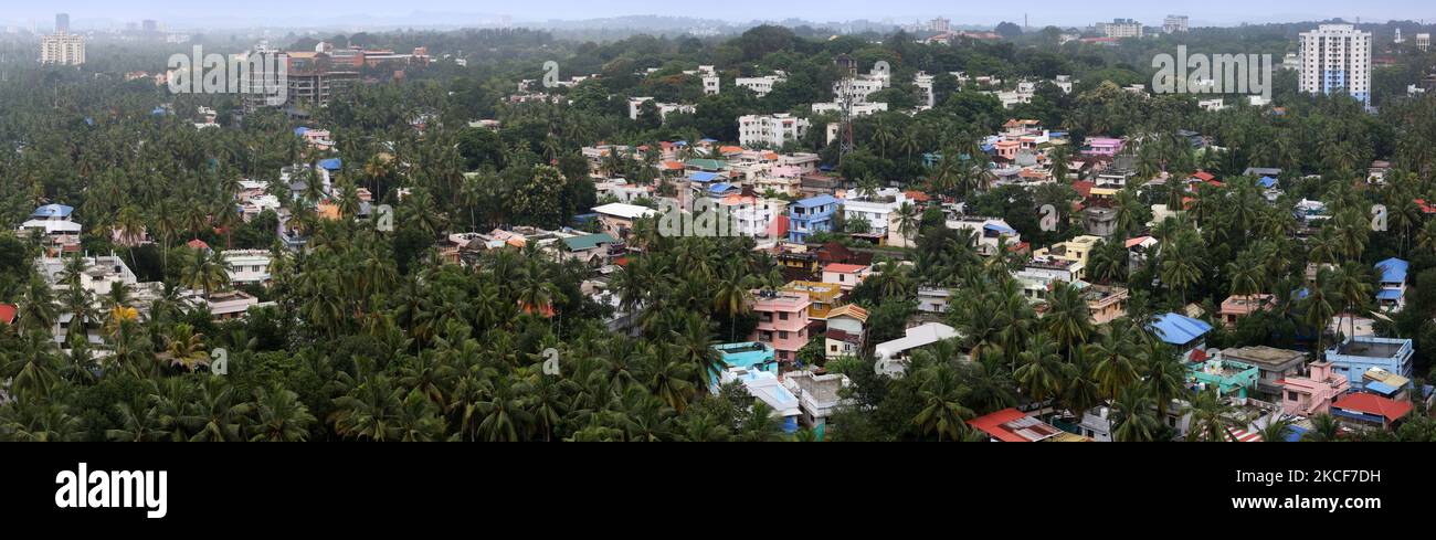 Buildings in the city of Thiruvananthapuram (Trivandrum), Kerala, India ...