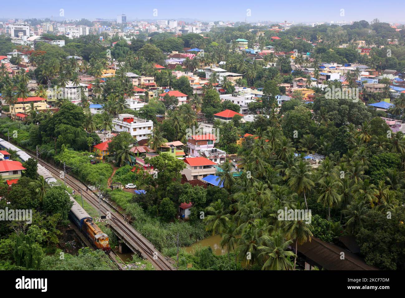 Trivandrum city aerial view hi-res stock photography and images - Alamy