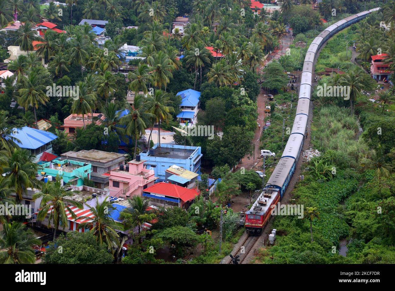 Trivandrum city aerial view hi-res stock photography and images - Alamy