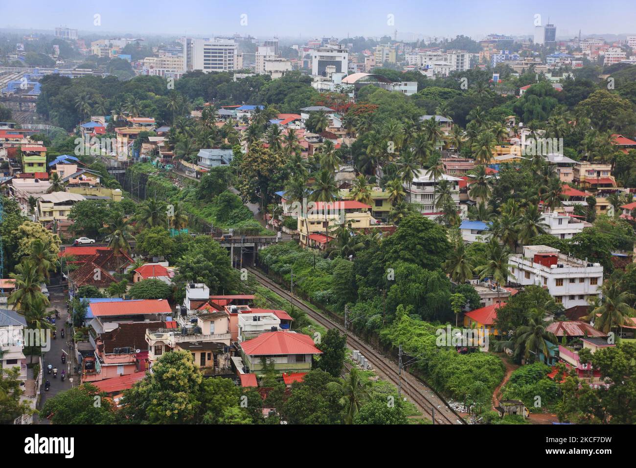 Buildings in the city of Thiruvananthapuram (Trivandrum), Kerala, India ...